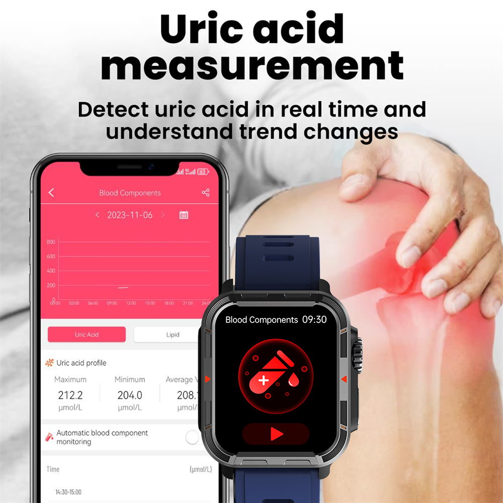 BEARSCOME VEE PRO Rugged Sports Smartwatch for Body composition /ECG/